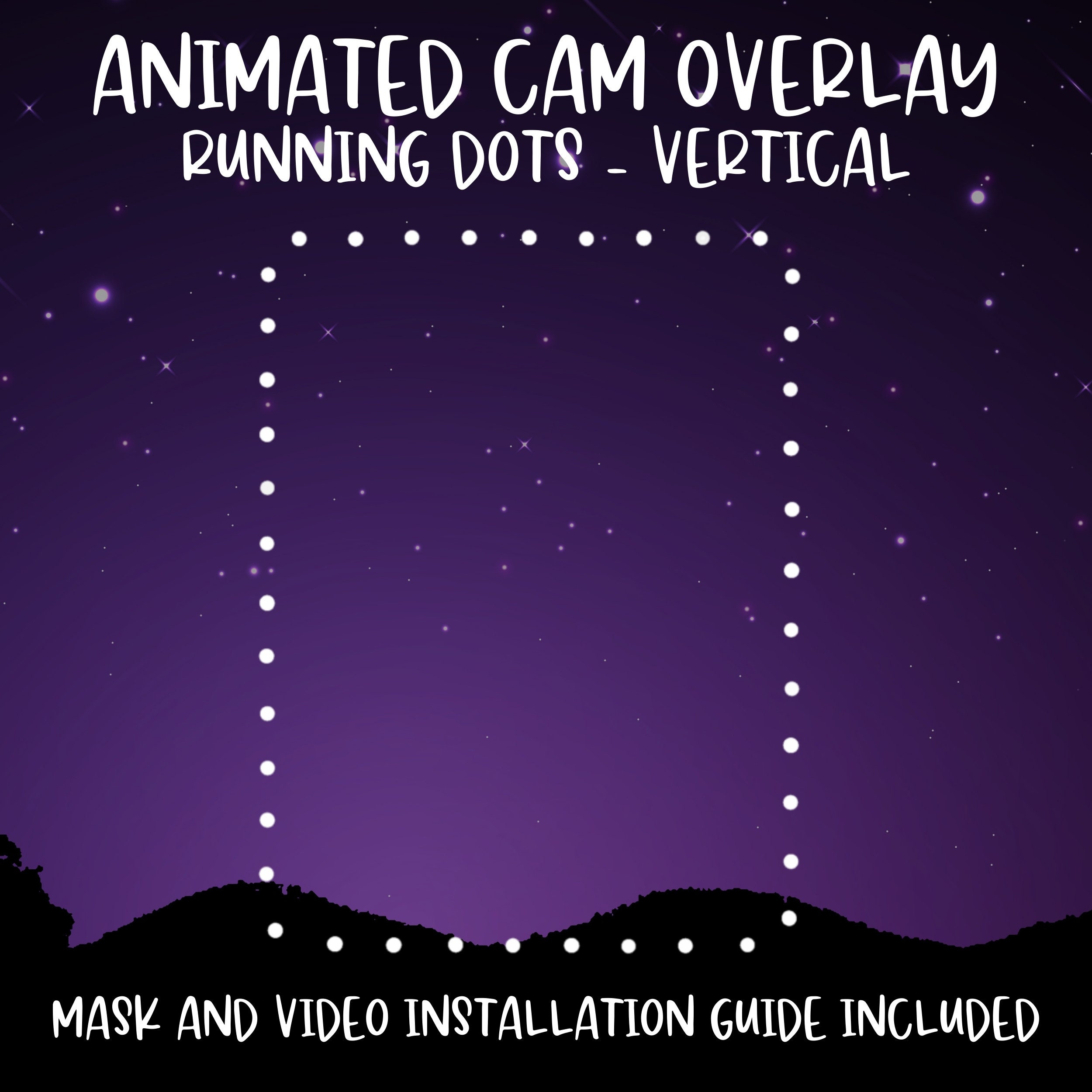 Webcam Overlay Animated Frame for Streaming Running Dots in Vertical ...