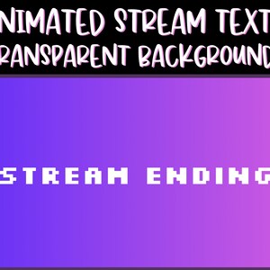 Animated Stream Screen Texts Starting Soon, Be Right Back, Stream ...