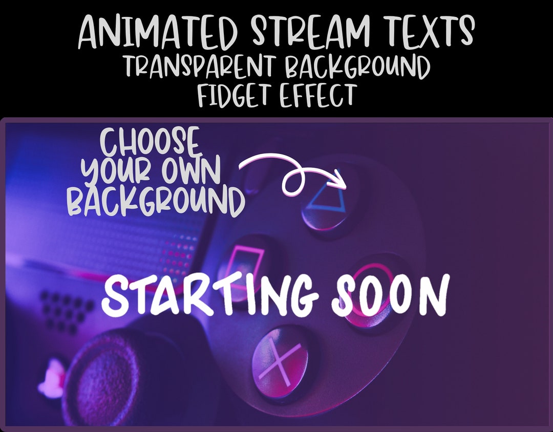 Animated Stream Screen Texts Starting Soon, Be Right Back, Stream ...