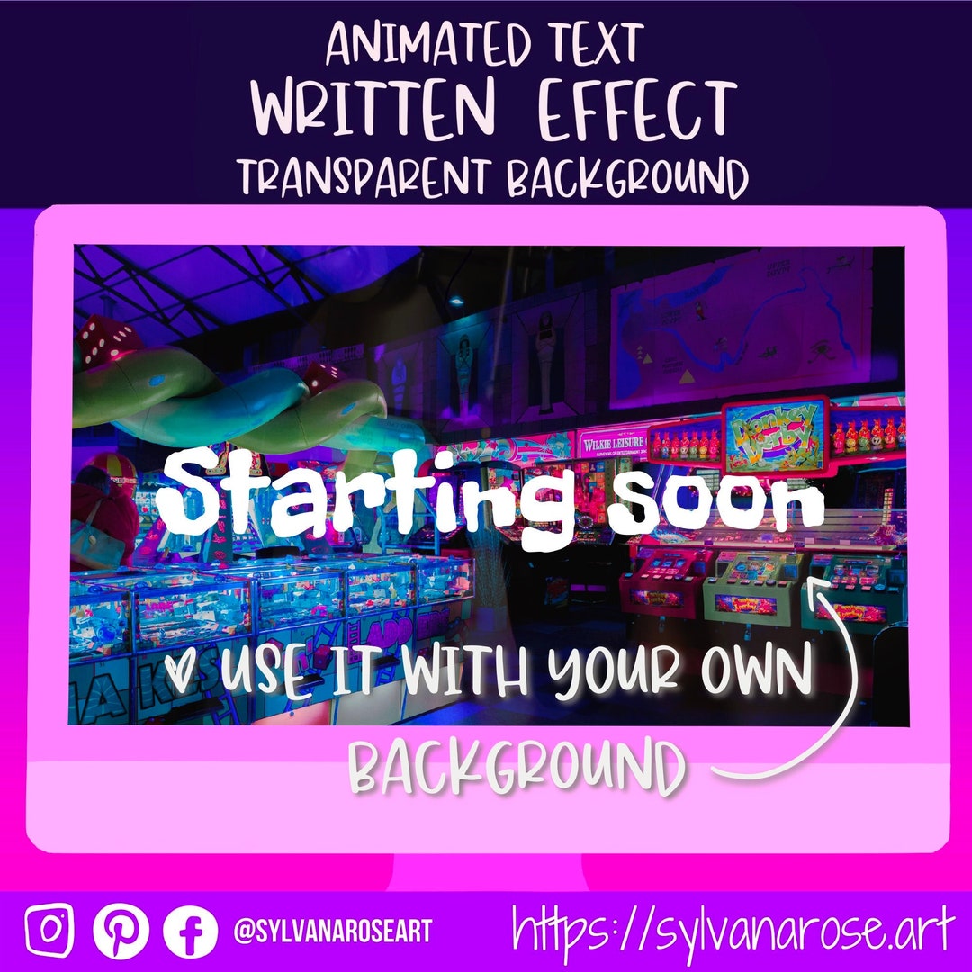 Animated Stream Screen Text - "starting Soon" - "be Right Back ...