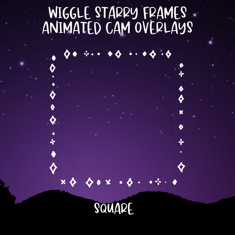 5 Webcam Overlays Starry Animated Frames for Streaming - Etsy
