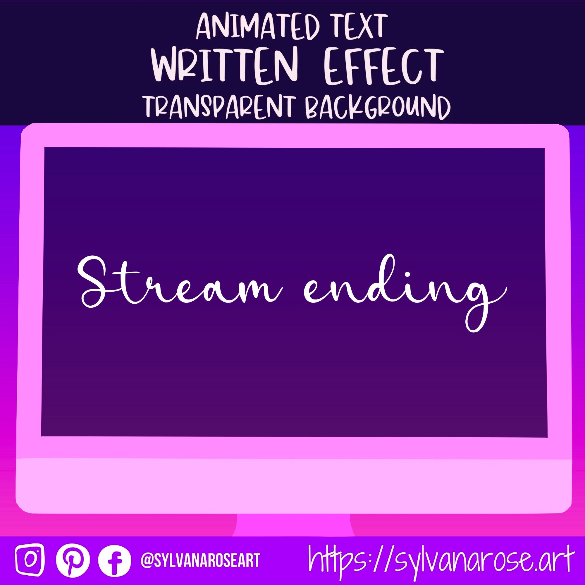 Animated Stream Screen Text - "starting Soon" - "be Right Back ...