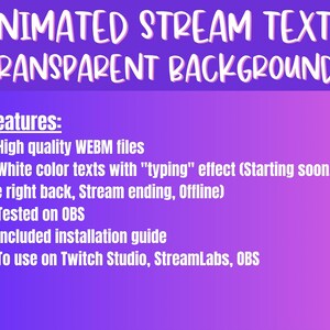 Animated Stream Screen Texts Starting Soon, Be Right Back, Stream ...