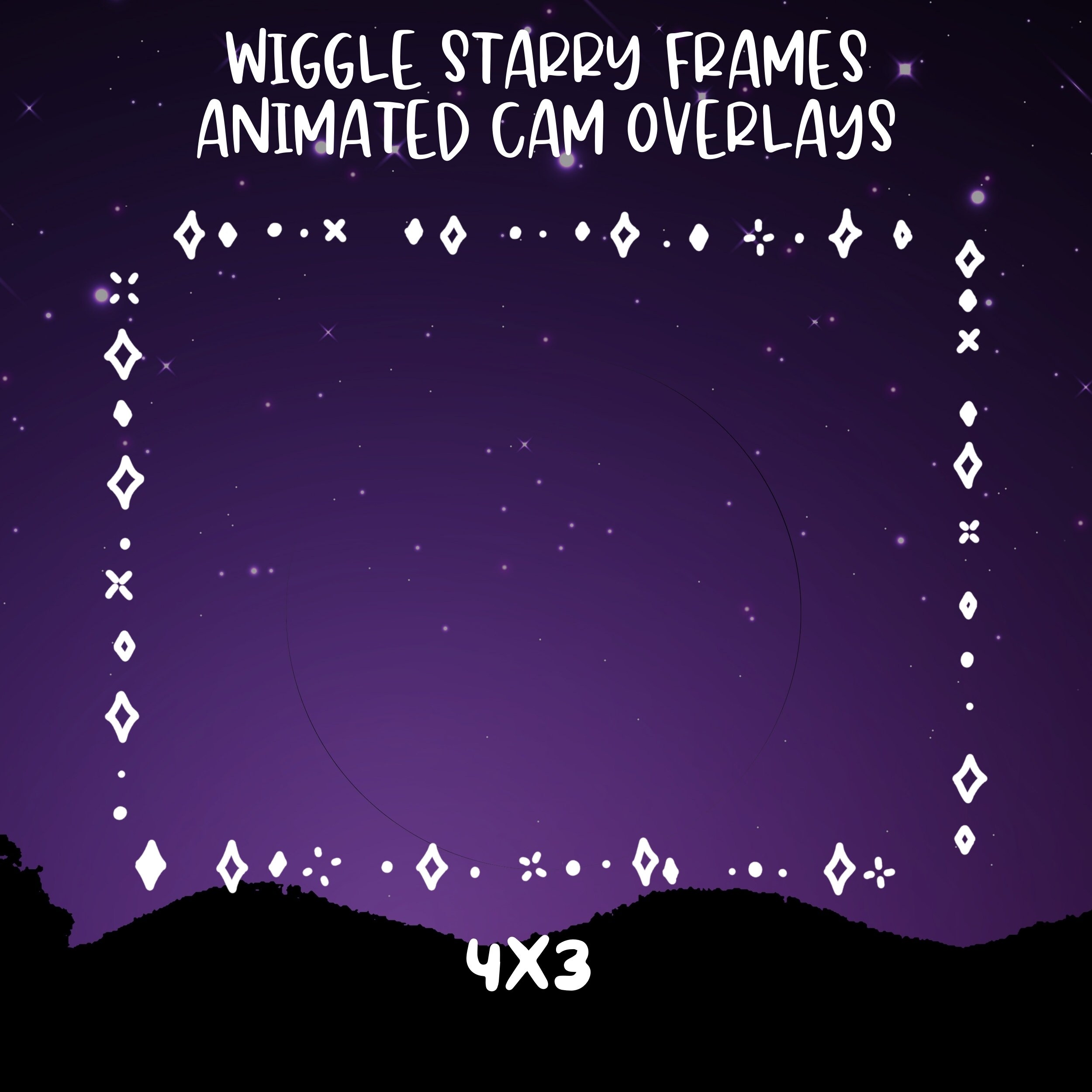5 Webcam Overlays Starry Animated Frames for Streaming - Etsy