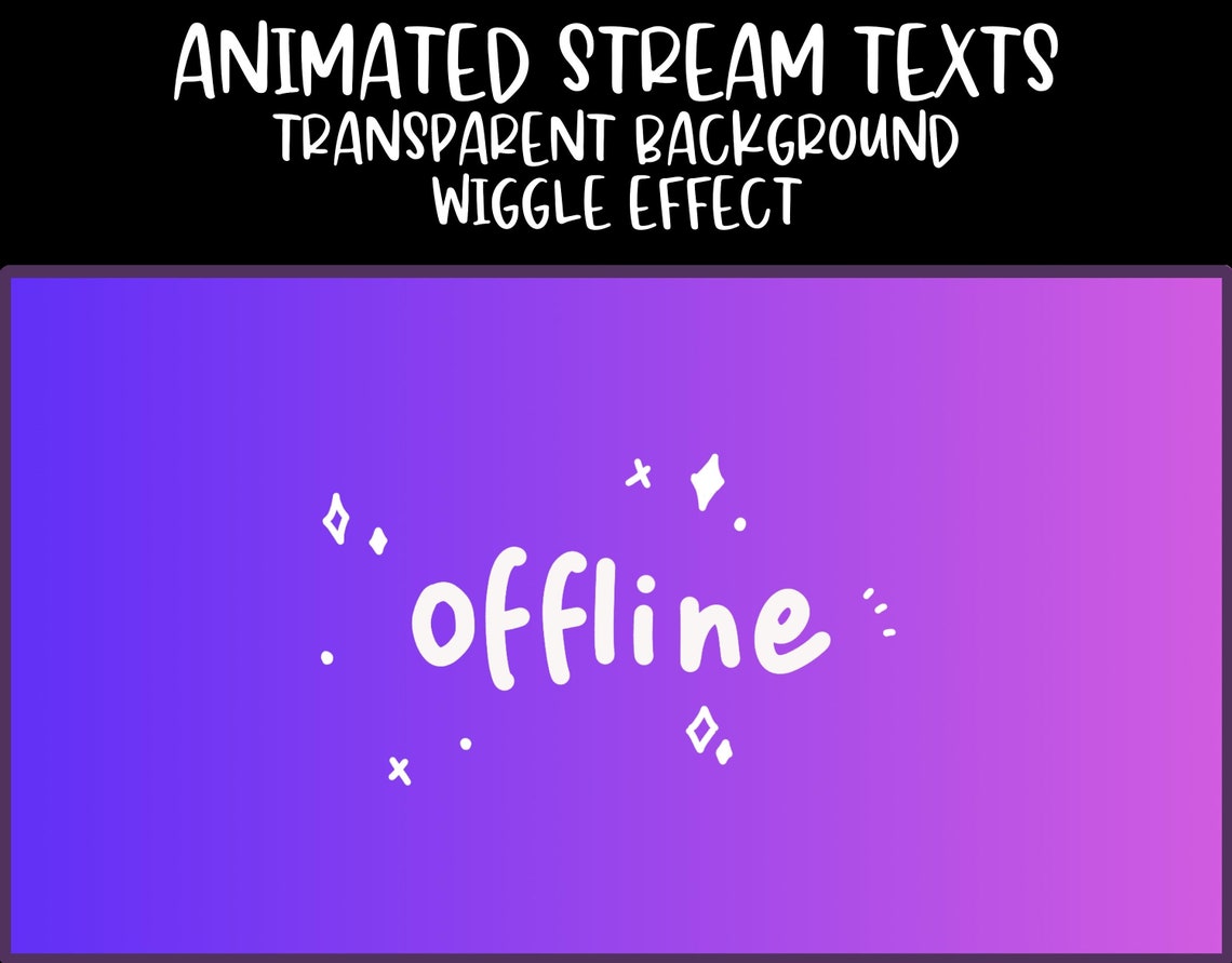 Animated Hand Drawn Wiggle Stream Screen Texts Starting Soon, Be Right ...