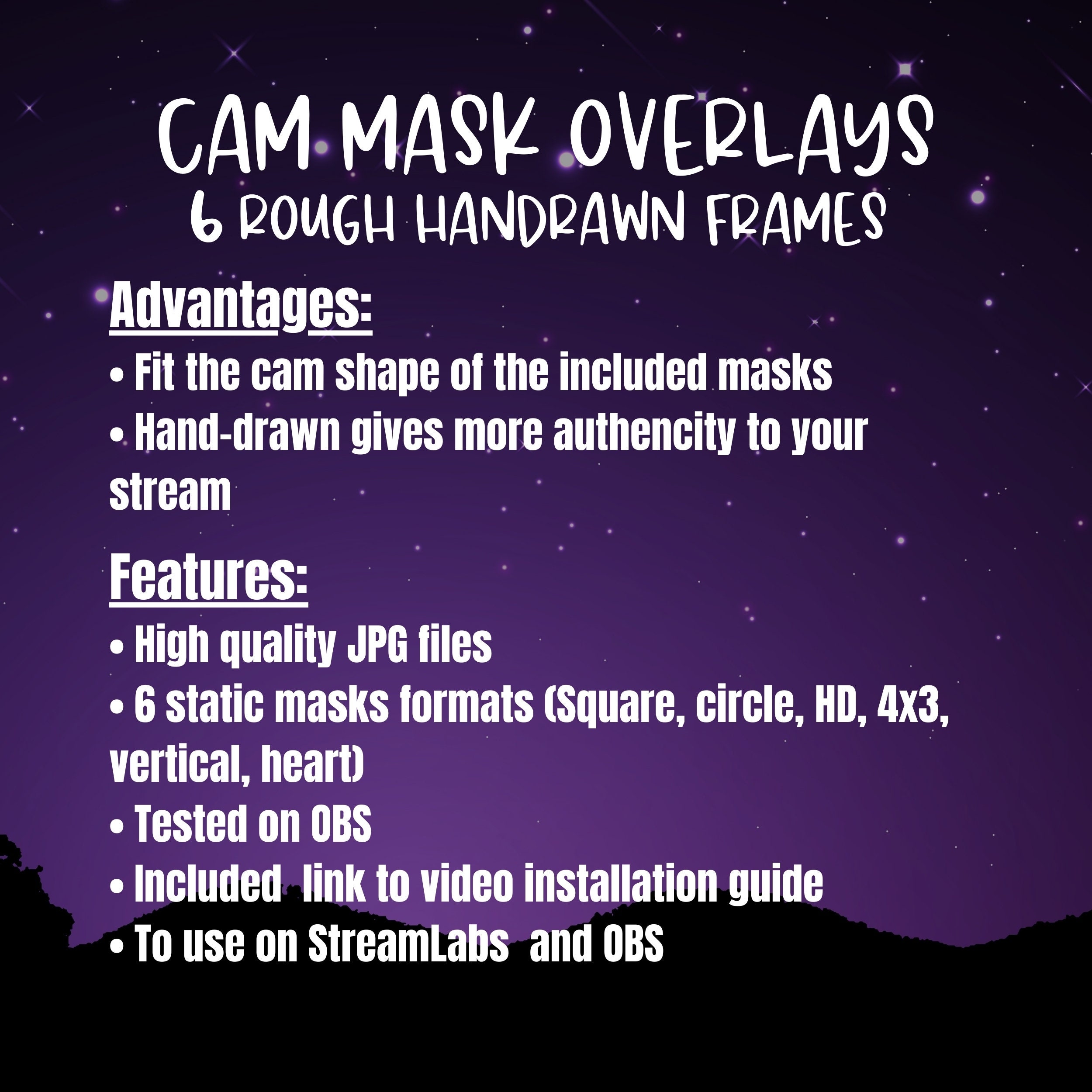 6 Static Webcam Frame Shapes for Twitch and Streaming Using OBS and ...