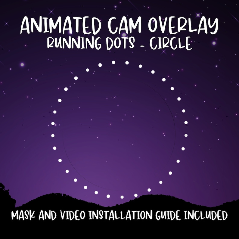Webcam Overlay Animated Frame for Streaming Running Dots in Circle ...