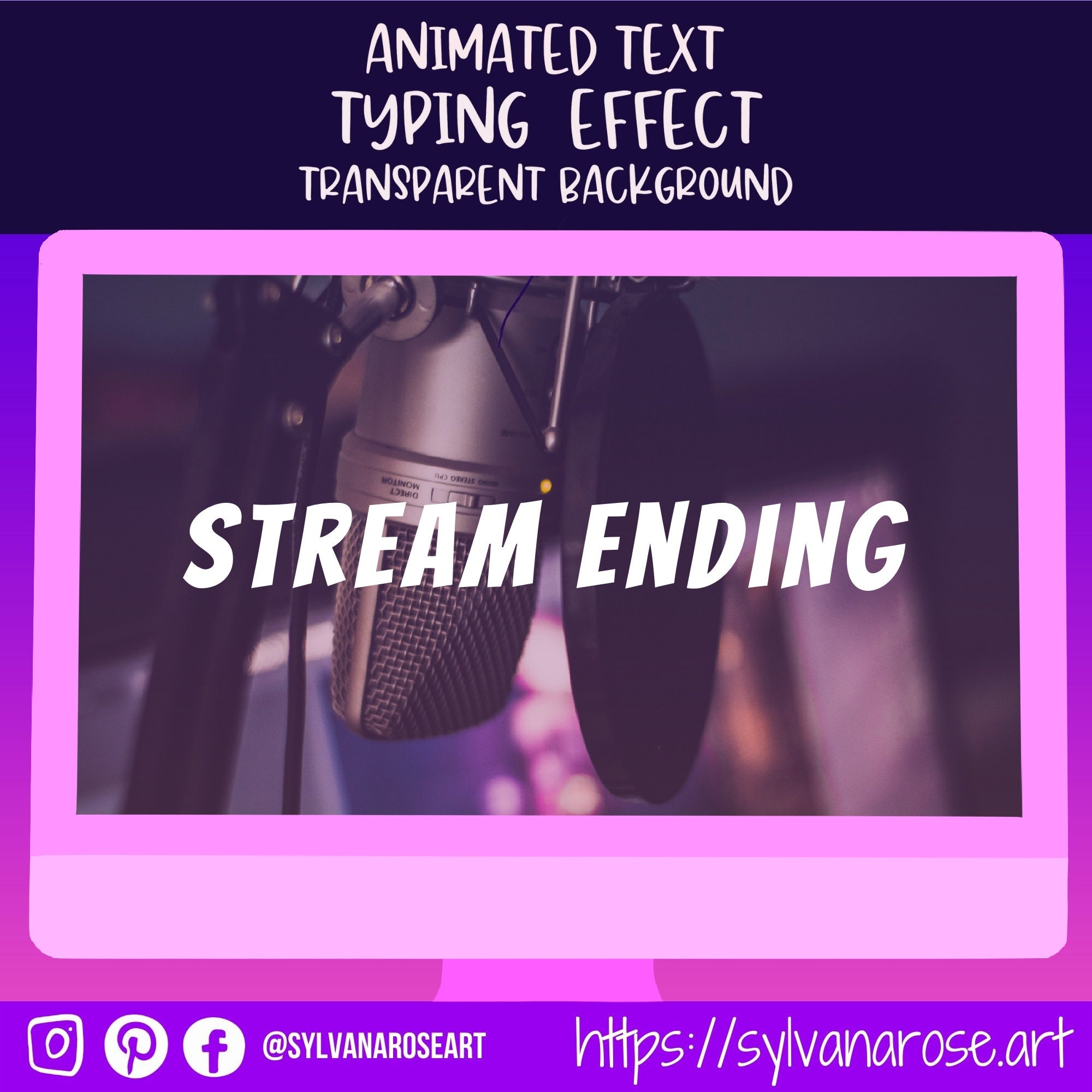 Animated Stream Screen Text - "starting Soon" - "be Right Back ...