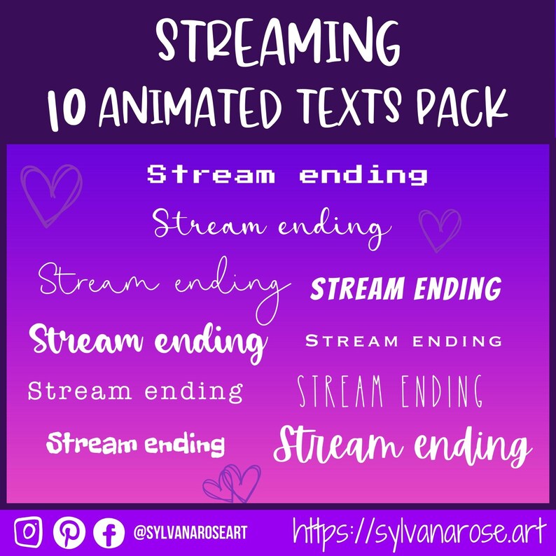 Bundle-10 Animated Stream Screen Text - "starting Soon" - "be Right ...