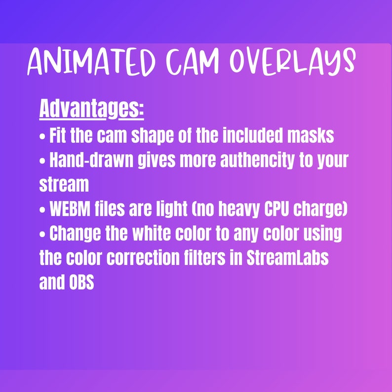 5 Webcam Overlays Starry Animated Frames for Streaming - Etsy