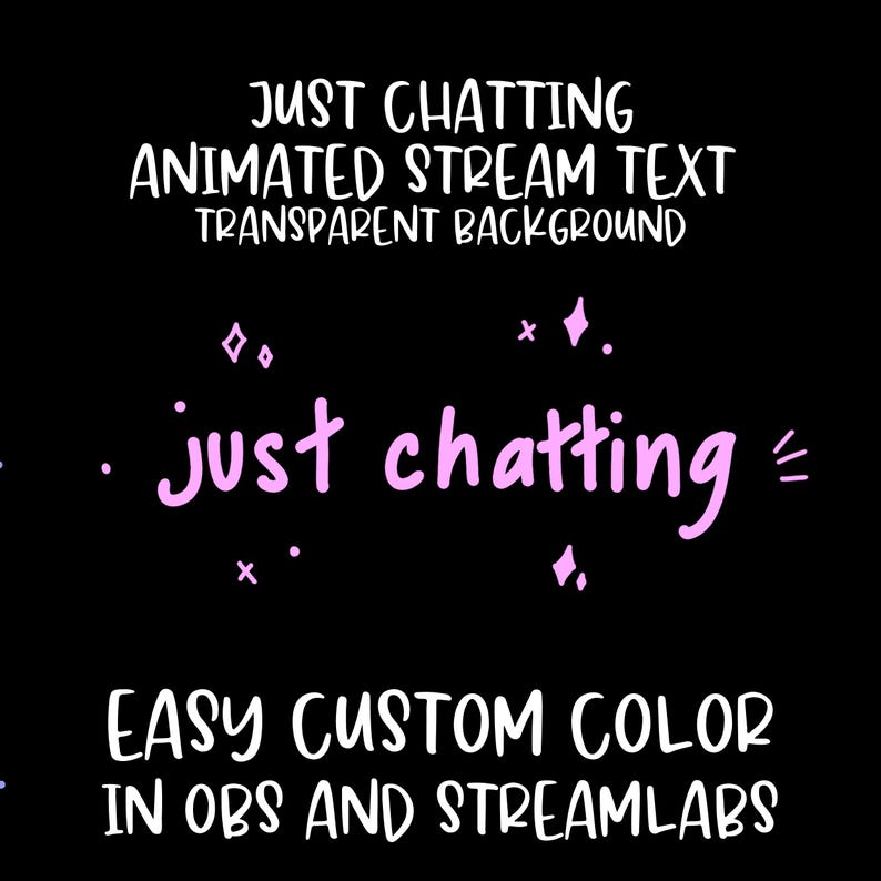 Animated Hand Drawn Wiggle Stream Screen Text "just Chatting With ...