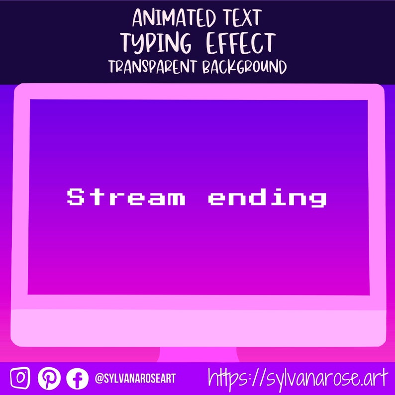 Retro Animated Stream Screen Text - "starting Soon" - "be Right Back ...