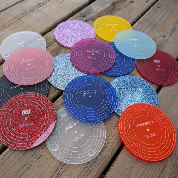 TS Albums Single Acrylic Coasters or Coaster Set Satin Acrylic Coasters Glitter Coasters Concert Coasters Etsy UK