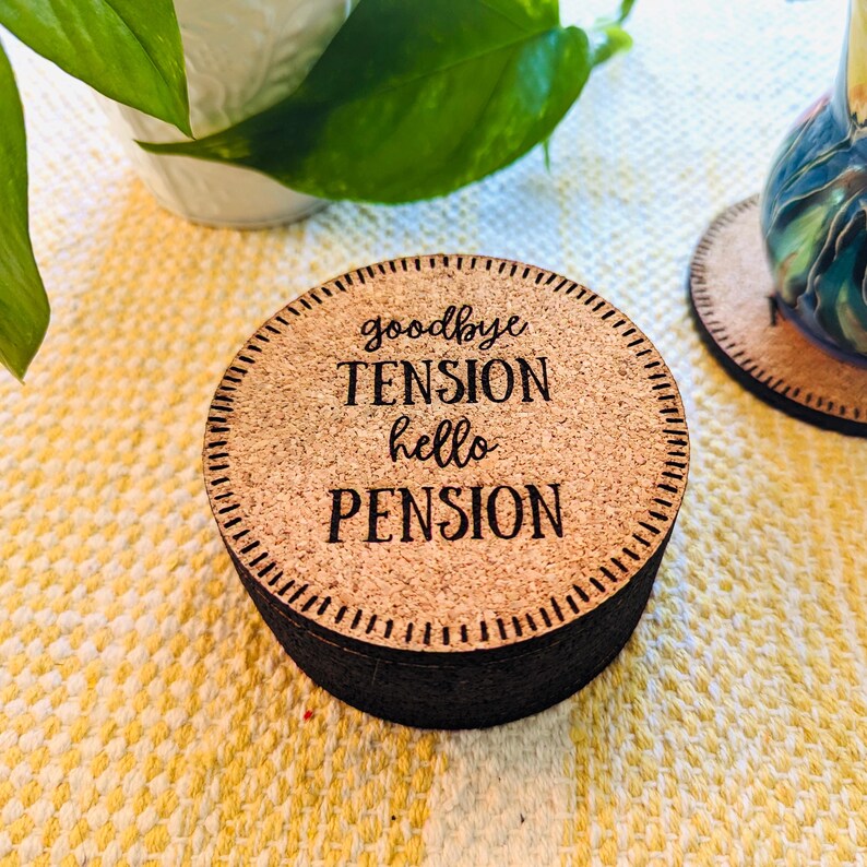 Retirement Themed Cork Drink Coaster Set, Ecofriendly Cork, Gift for ...
