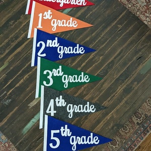 Back to School Pennant, 1st Grade Pennant, 1st Day of School, Felt ...