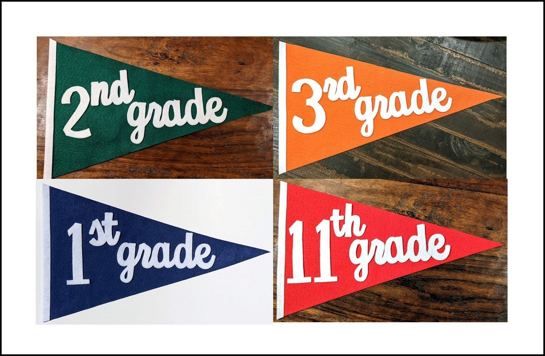 Back to School Pennant 1st Grade Pennant 1st Day of School - Etsy