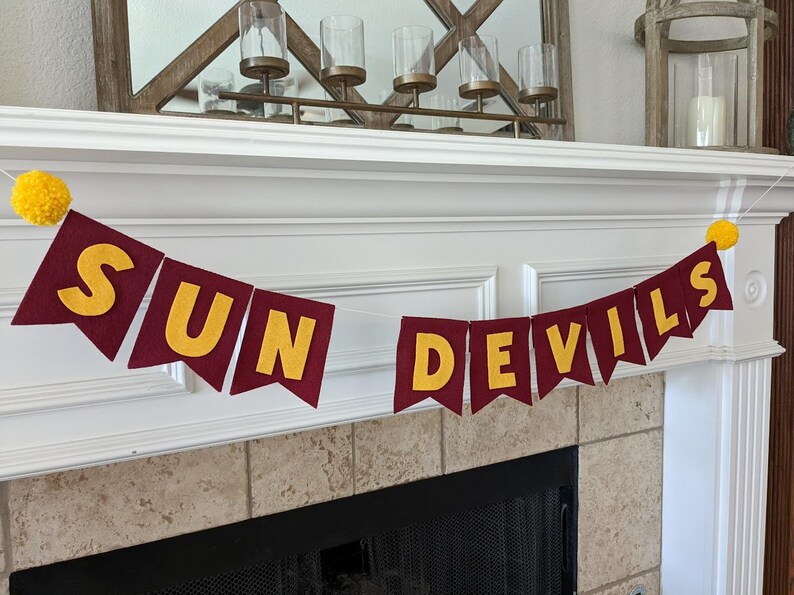 Sun Devils Football Arizona State Banner Blue Devils Duke - Etsy