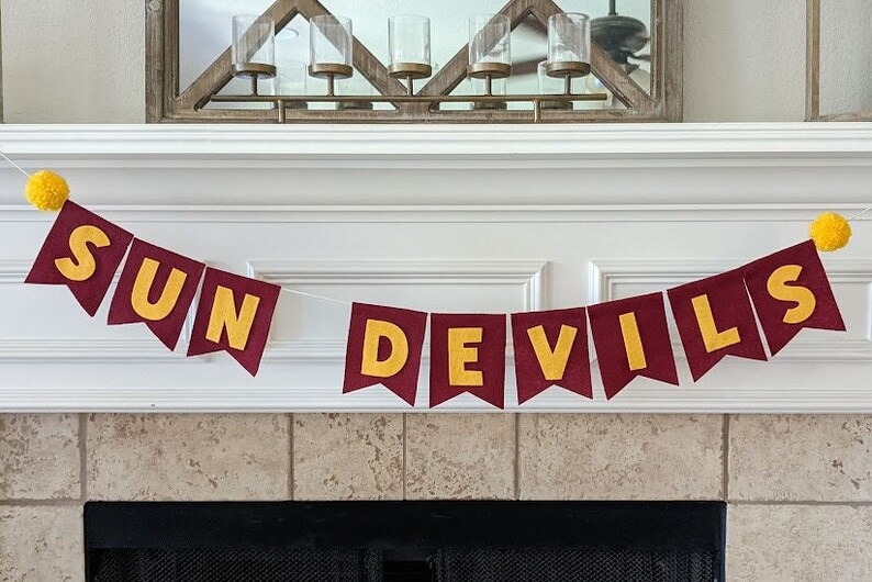 Sun Devils Football Arizona State Banner Blue Devils Duke - Etsy