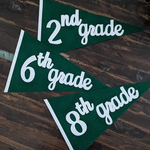 Back to School Pennant, 1st Grade Pennant, 1st Day of School, Felt ...