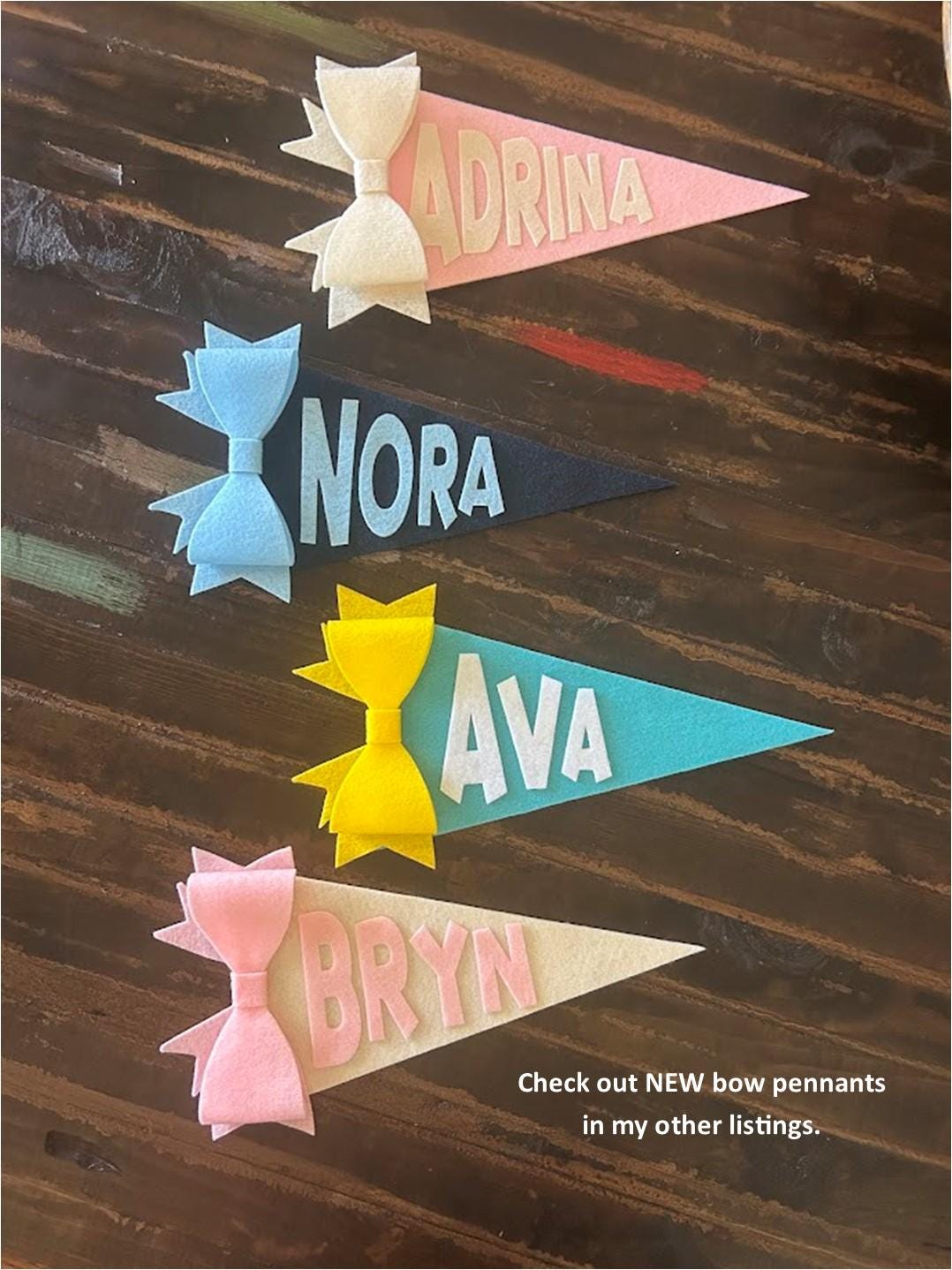Personalized Felt Dorm Pennant, Custom Name Sign - Etsy
