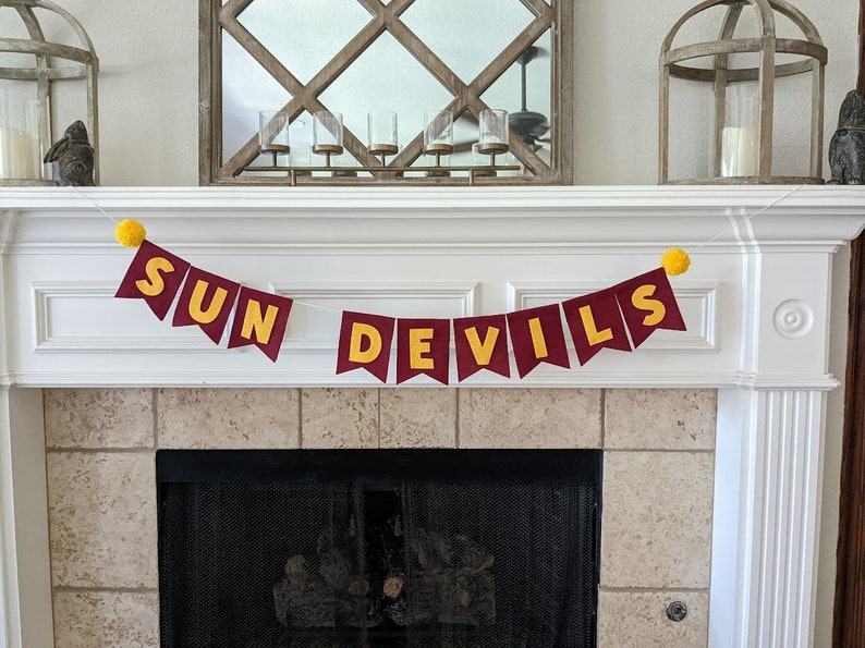 Sun Devils Football Arizona State Banner Blue Devils Duke - Etsy