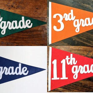 Back to School Pennant 1st Grade Pennant 1st Day of School - Etsy