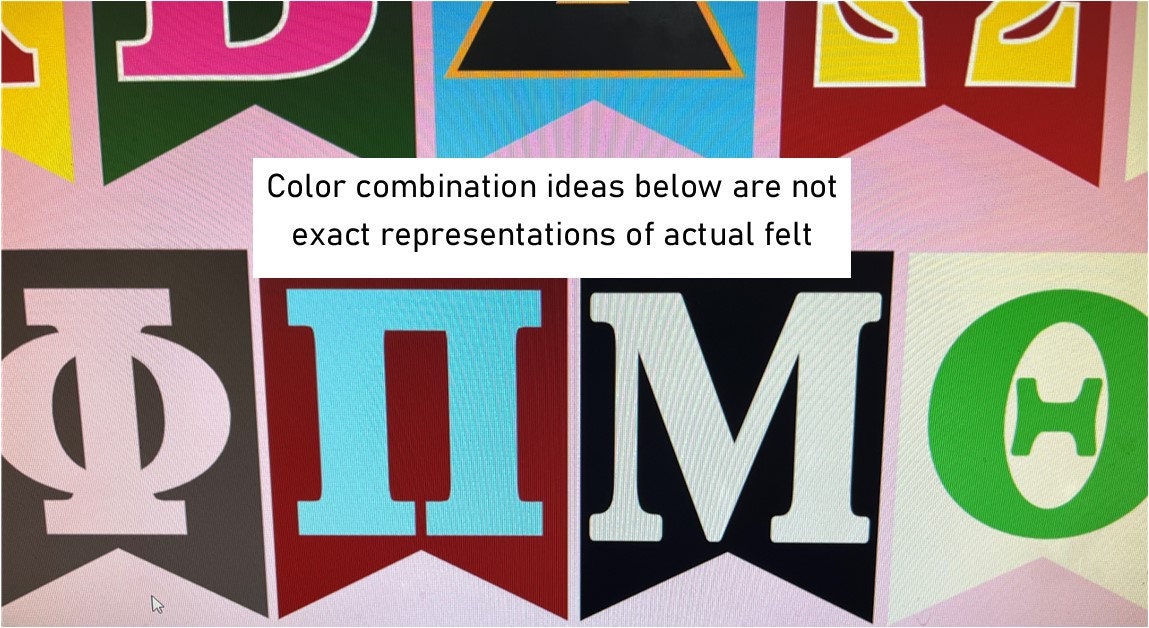 Custom Greek Letter Banner Sorority Gifts, Big Sis, Little Sis, Felt ...