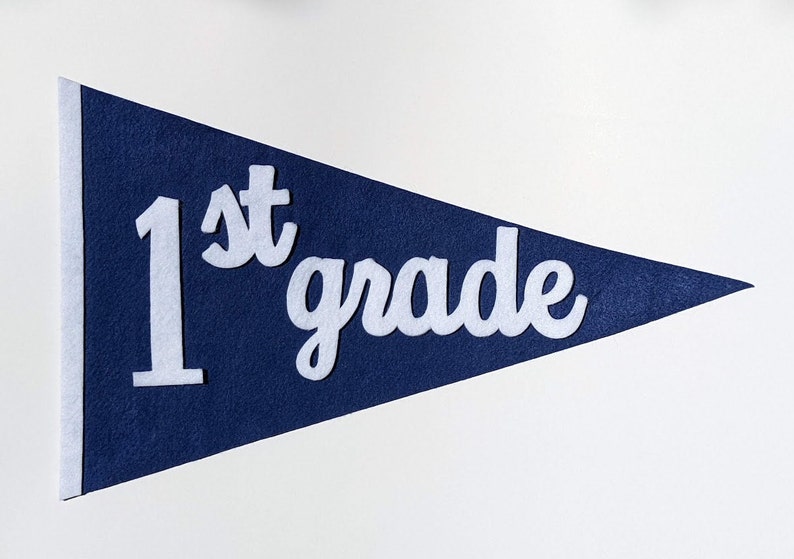 Back to School Pennant, 1st Grade Pennant, 1st Day of School, Felt ...