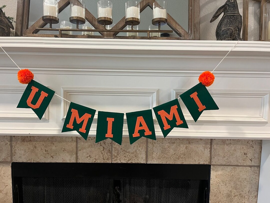 MIAMI Felt Banner, Custom, Miami Florida Bound, College Grad Gift ...