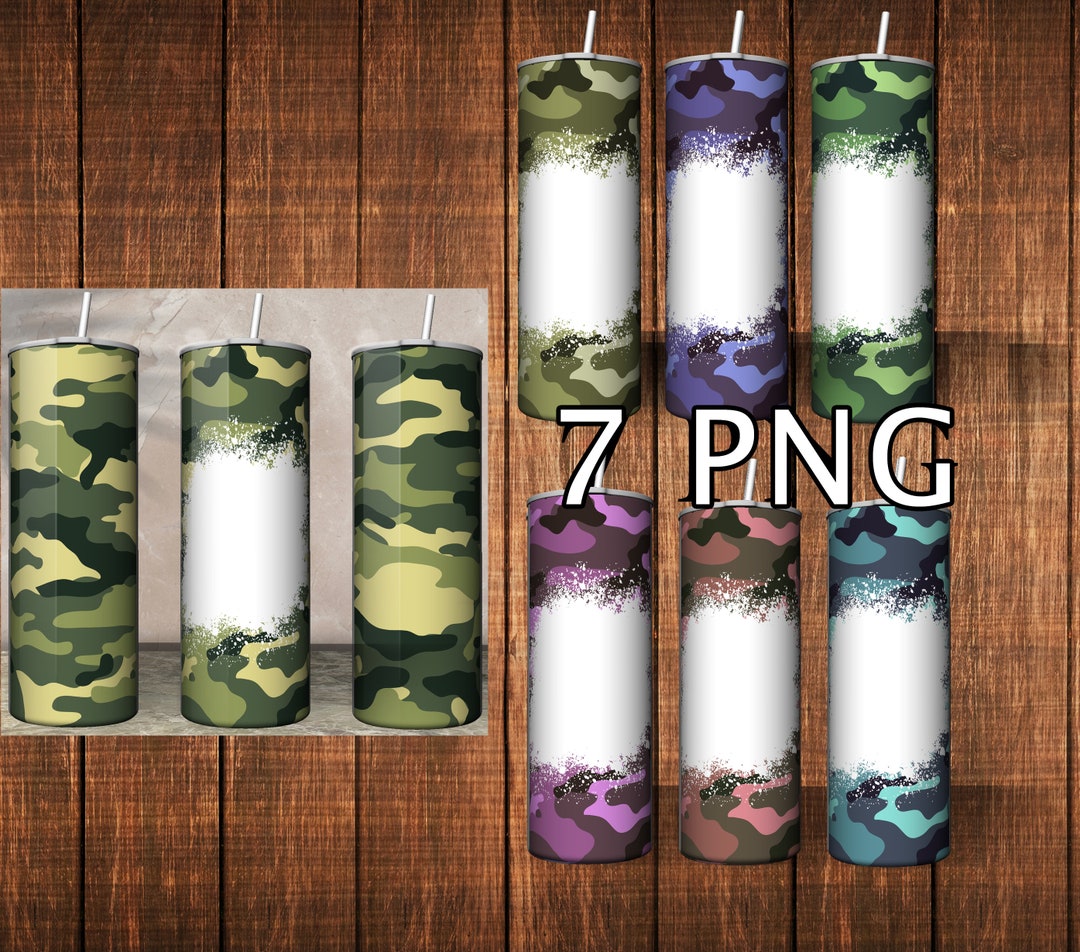 Camo Tumbler Wrap Tumbler Design Bundle Personalized Name Tumbler PNG ...