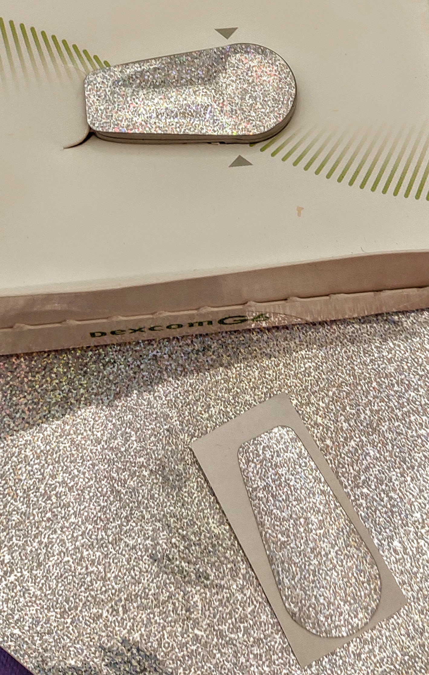 Silver glitter Dexcom Decal - Etsy