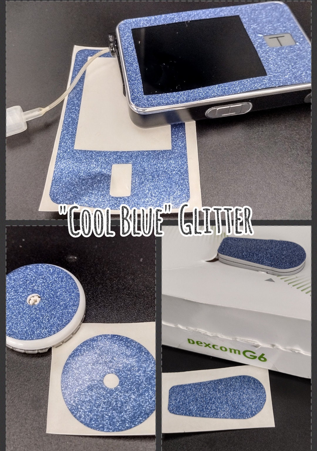 Cool Blue "glitter" Patches - Etsy