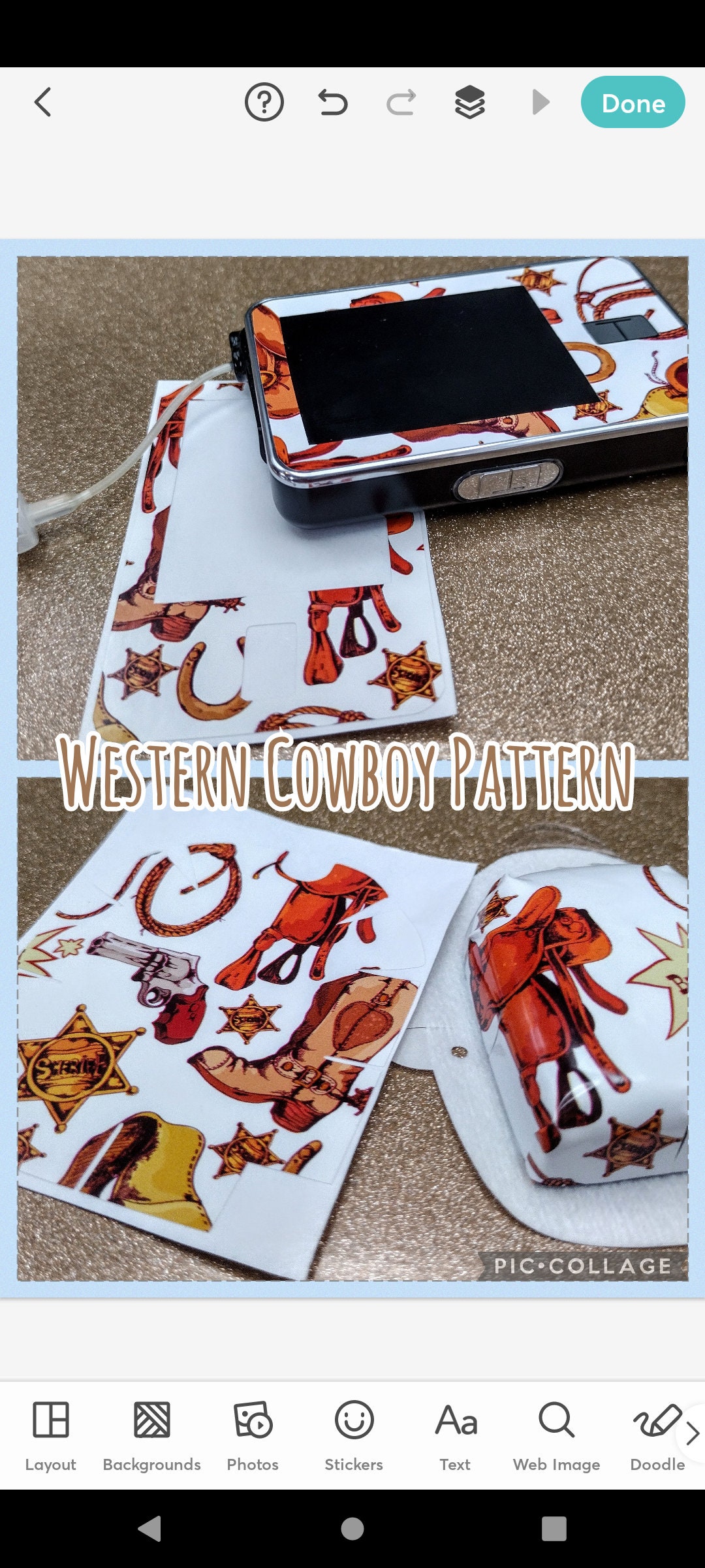 Western Cowboy Patch Pattern - Etsy
