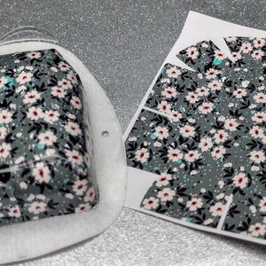 Black Small Flower Patch Pattern - Etsy