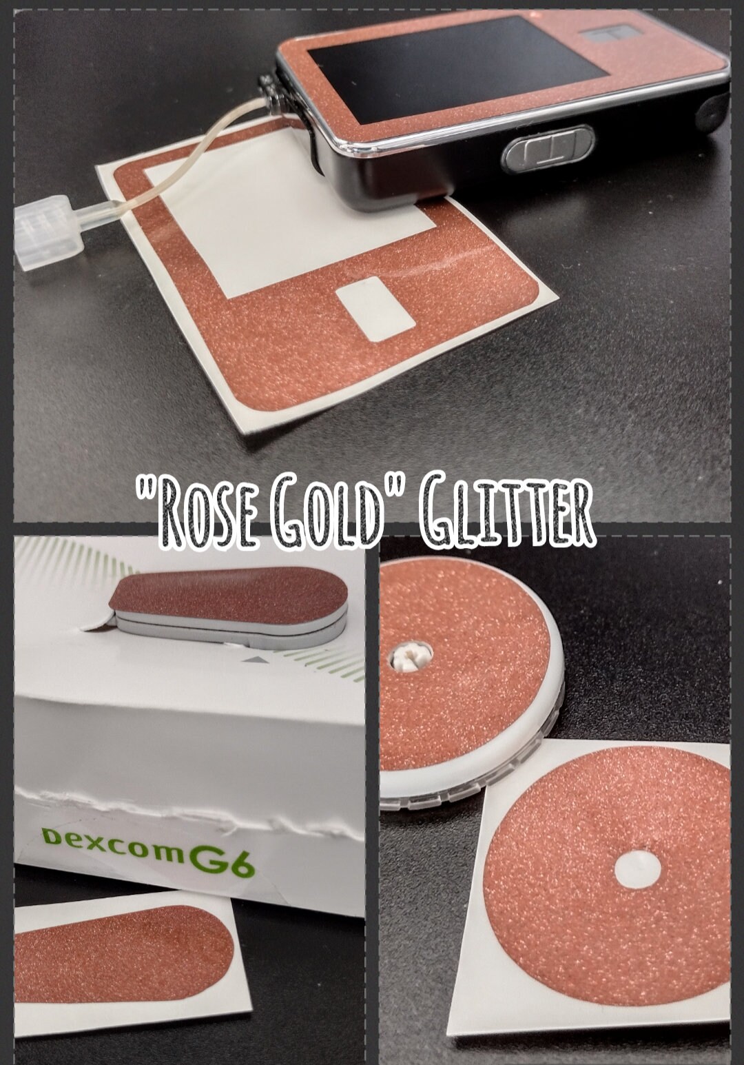 Rose Gold "glitter" Patches - Etsy