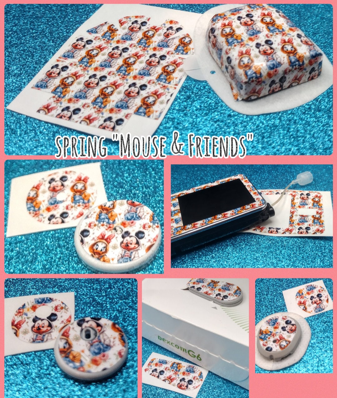 Spring "mouse & Friends" Patch Pattern Decal - Etsy