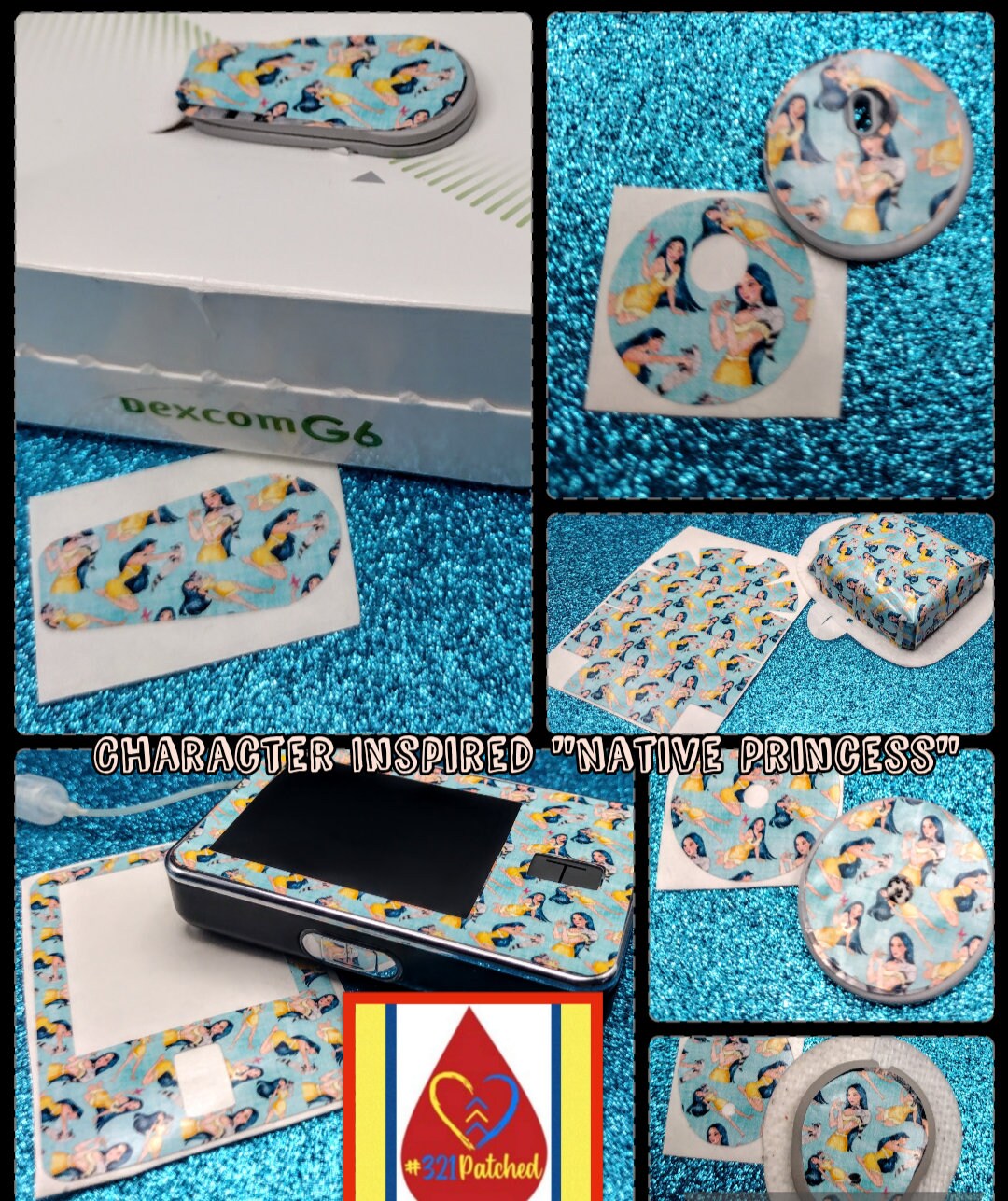 Character Inspired native Princess Patch Pattern Decal - Etsy