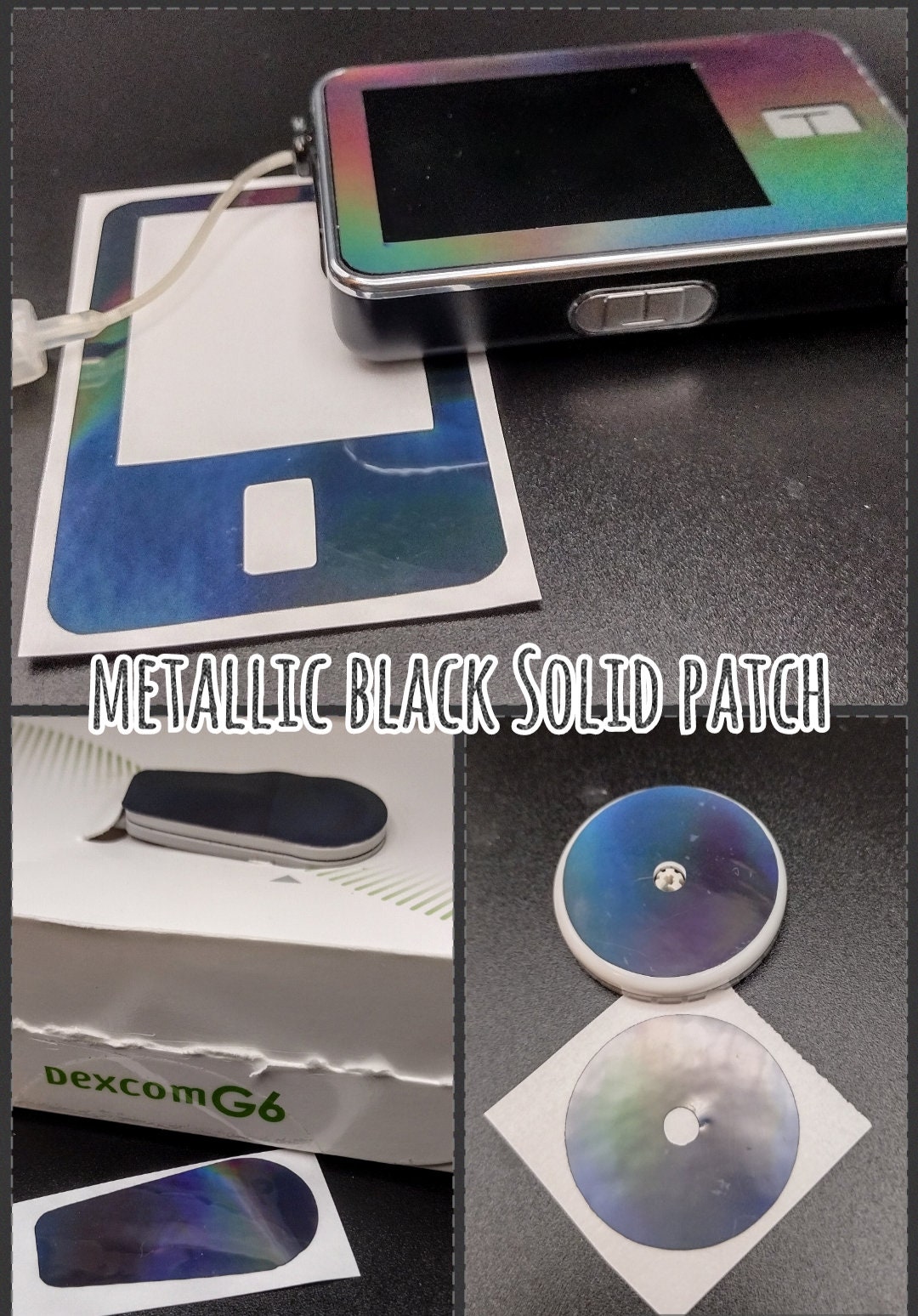 Metallic Black Solid Patches - Etsy