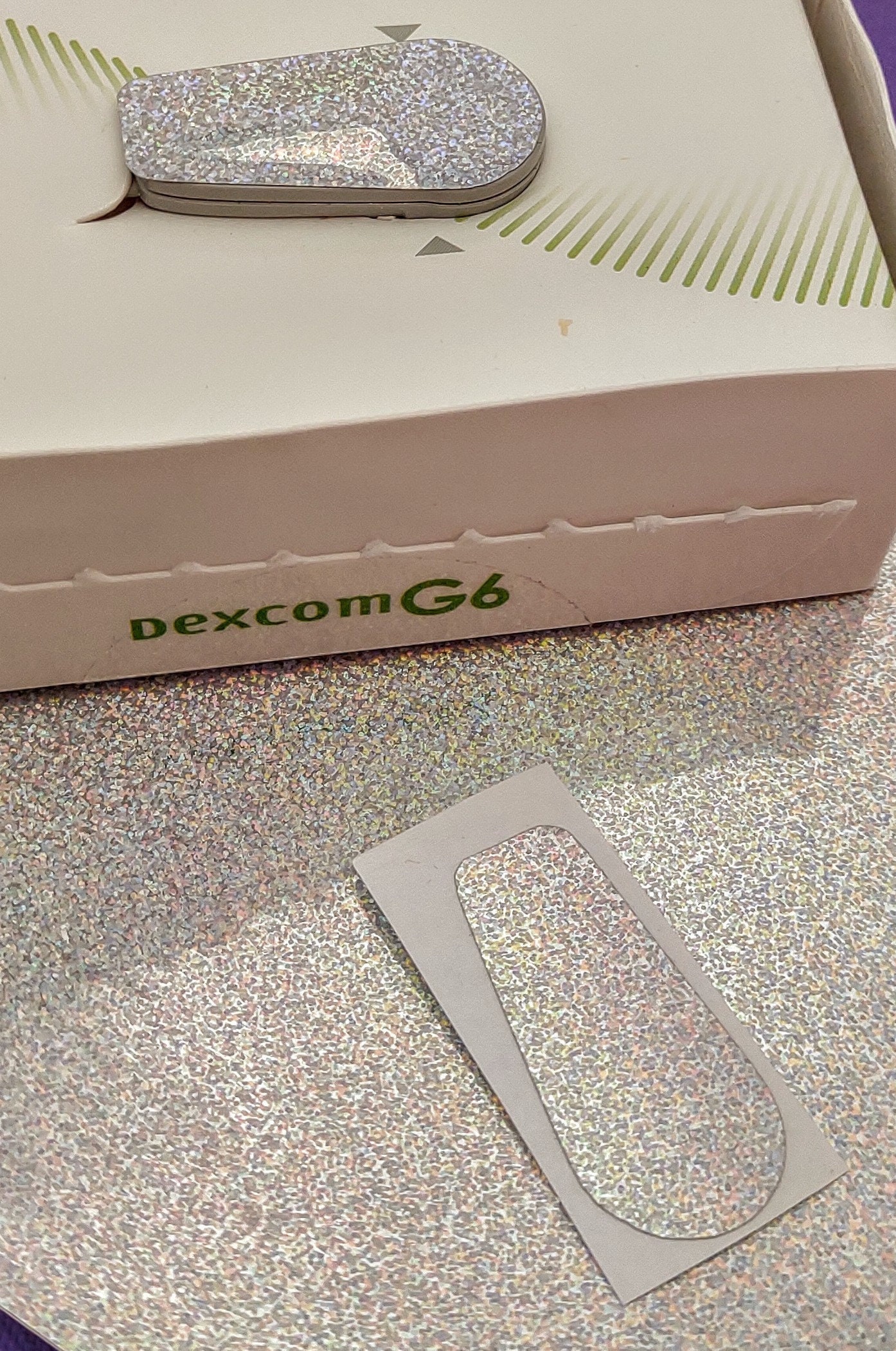 Silver glitter Dexcom Decal - Etsy
