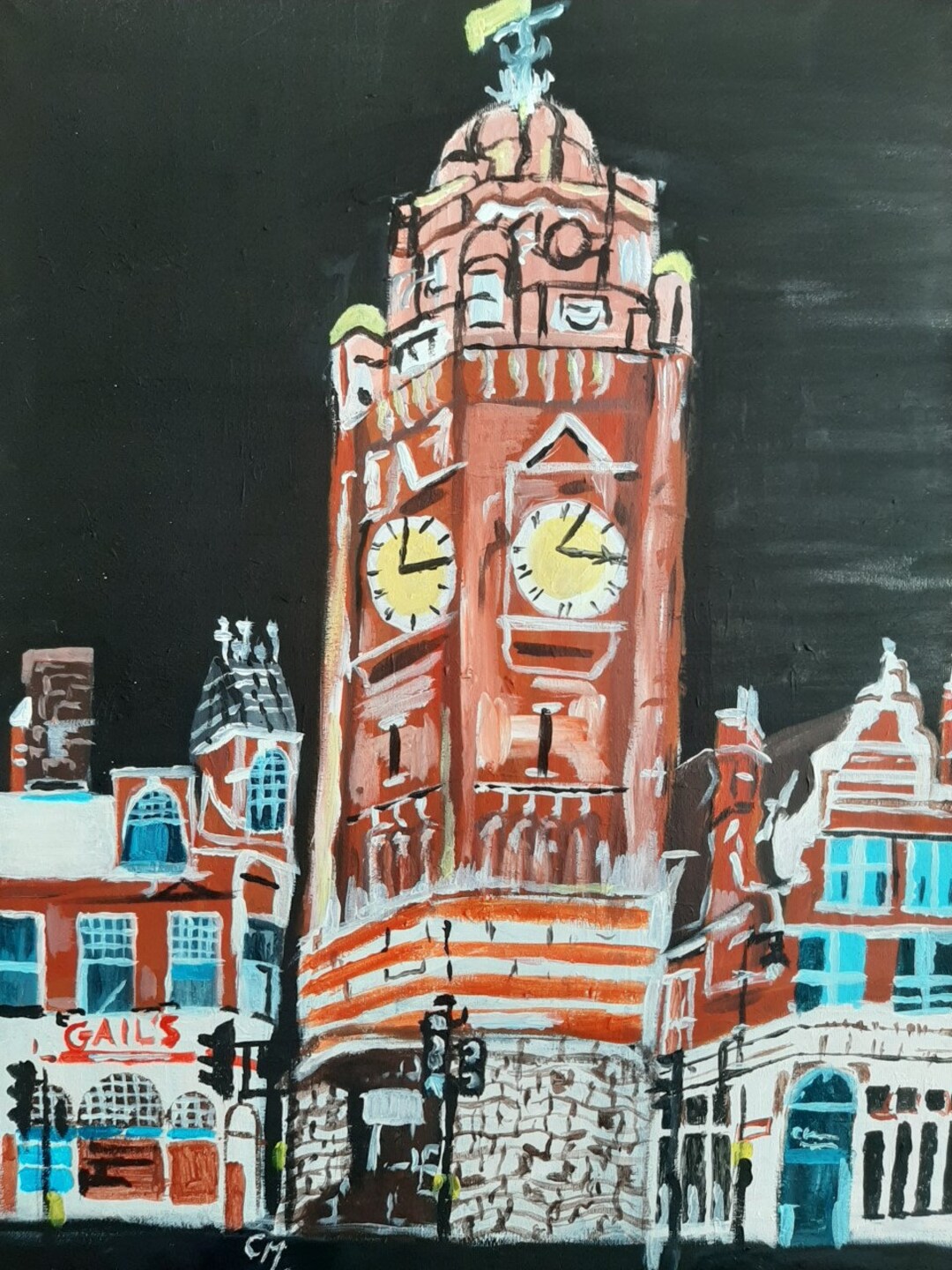 Crouch End Clock Tower Painting - Etsy