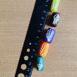 Set Skeleton Hand Dread Beads. Bones Decoration for Dreadlocks and ...