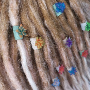 Succulent Beads for Dreadlocks / Colorful Plants for Braids, Dreadlocks ...