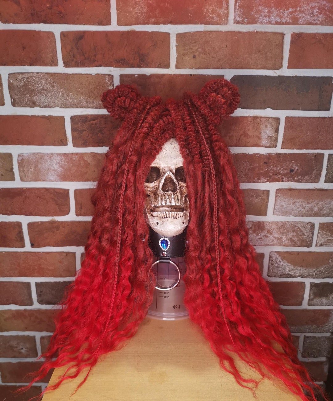 Push-up Dreads Curls Ruby Red Ombre Red High Volume Dreadlocks/light ...