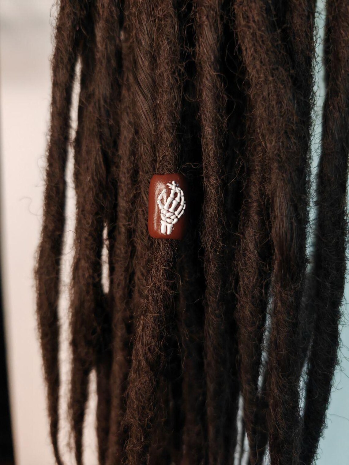 Set Skeleton Hand Dread Beads. Bones Decoration for Dreadlocks and ...