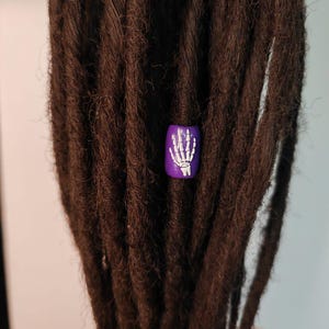 Set Skeleton Hand Dread Beads. Bones Decoration for Dreadlocks and ...