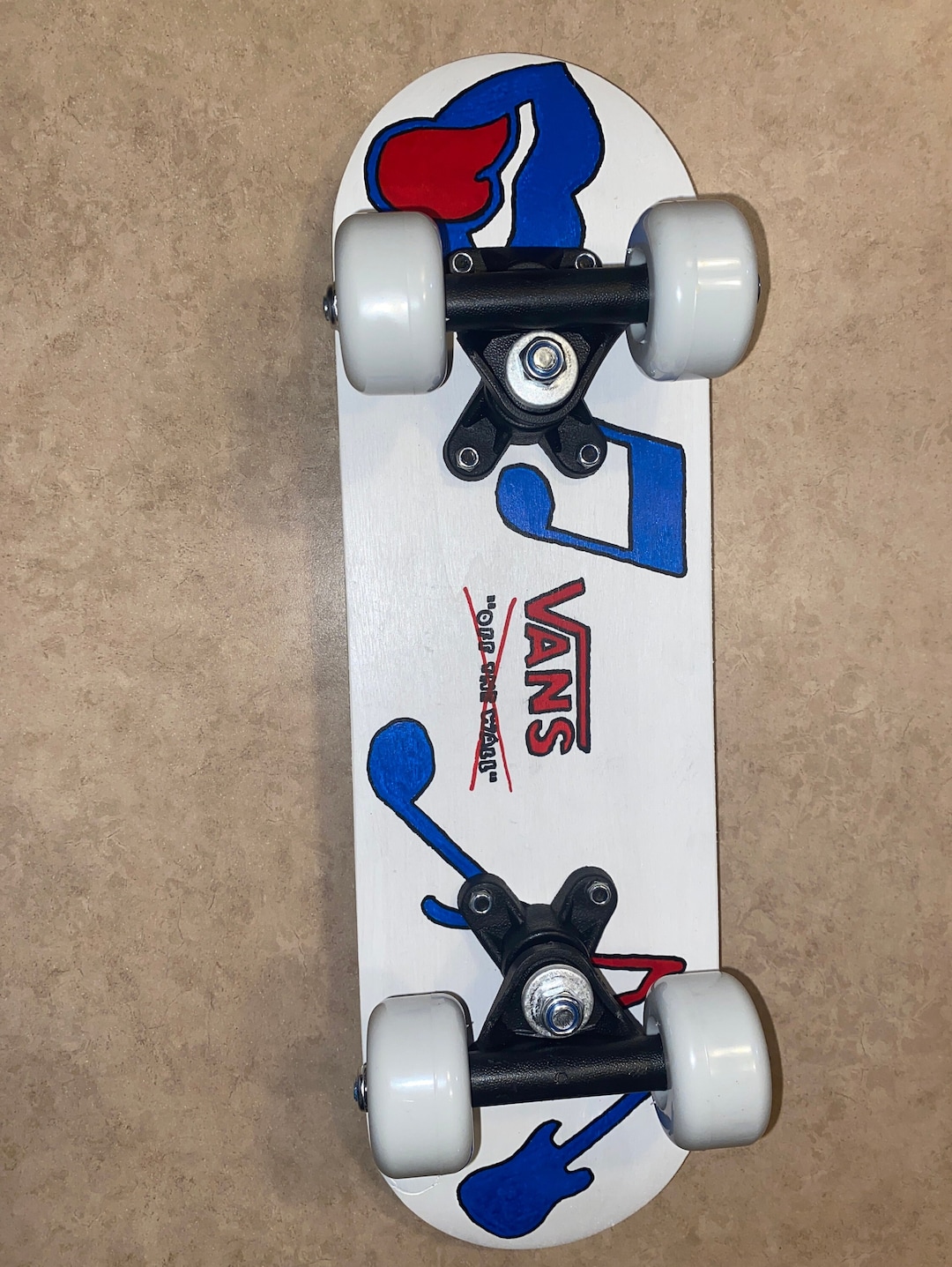 Hand Painted Skateboard (rock & Roll Theme) - Etsy