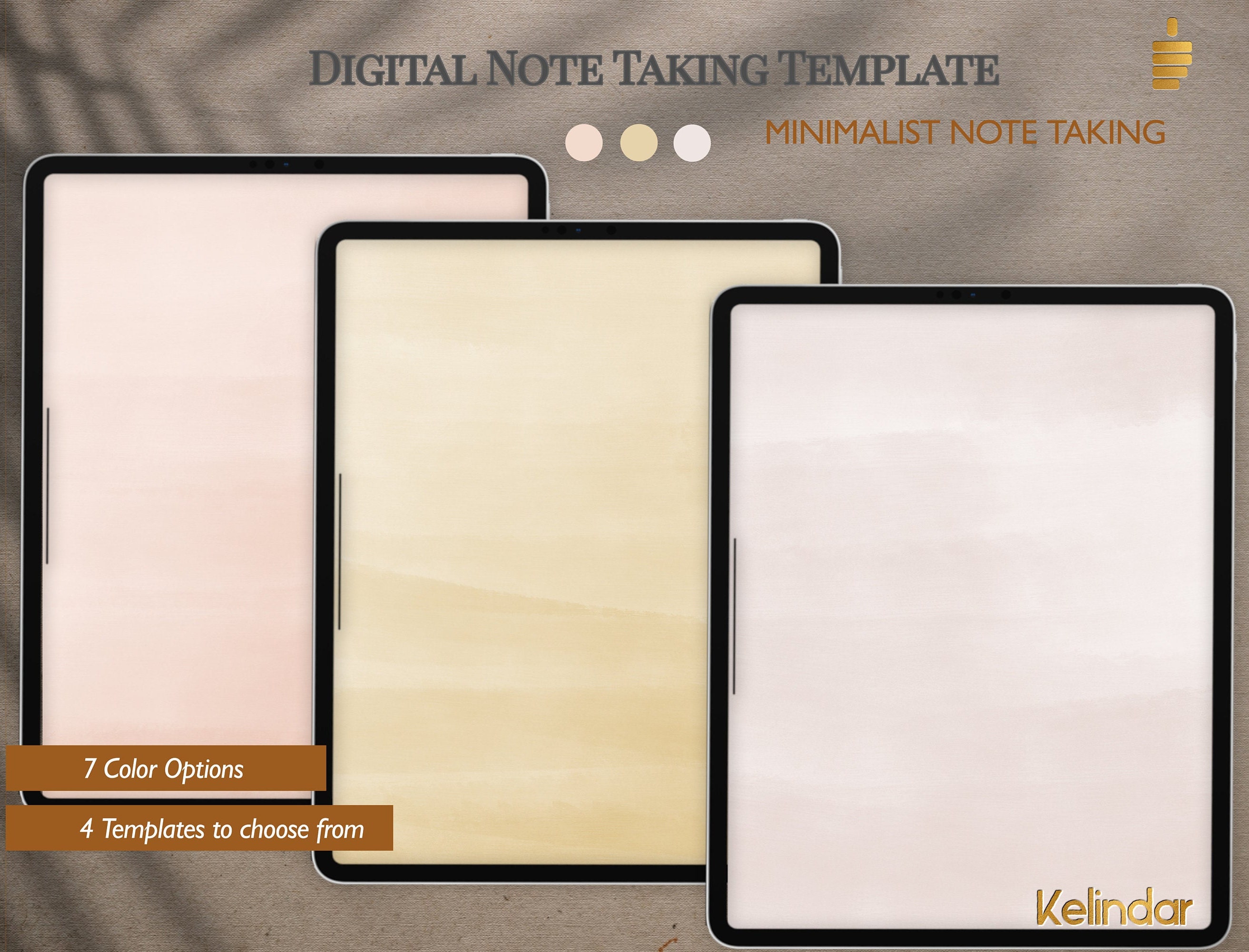 Note Taking iPad Digital Paper Watercolor Effect, Best Used With ...