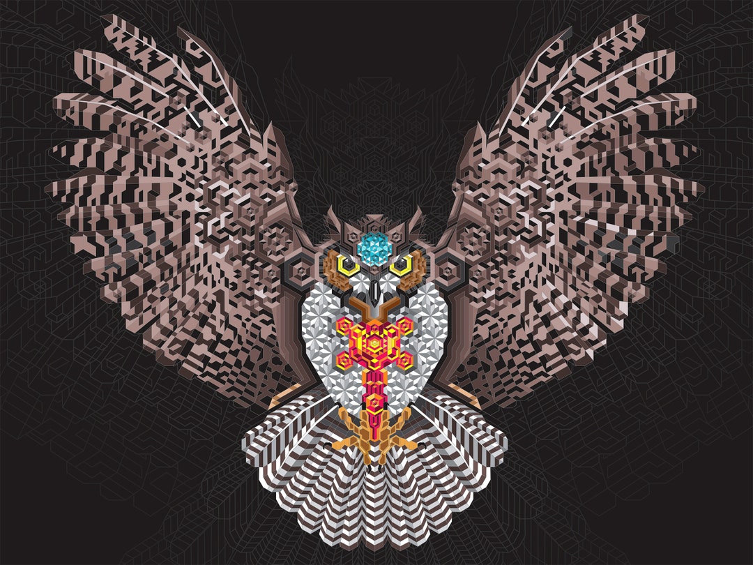 A.I. Owl Print by Mechmaster Mike Aka Mike Cole - Etsy