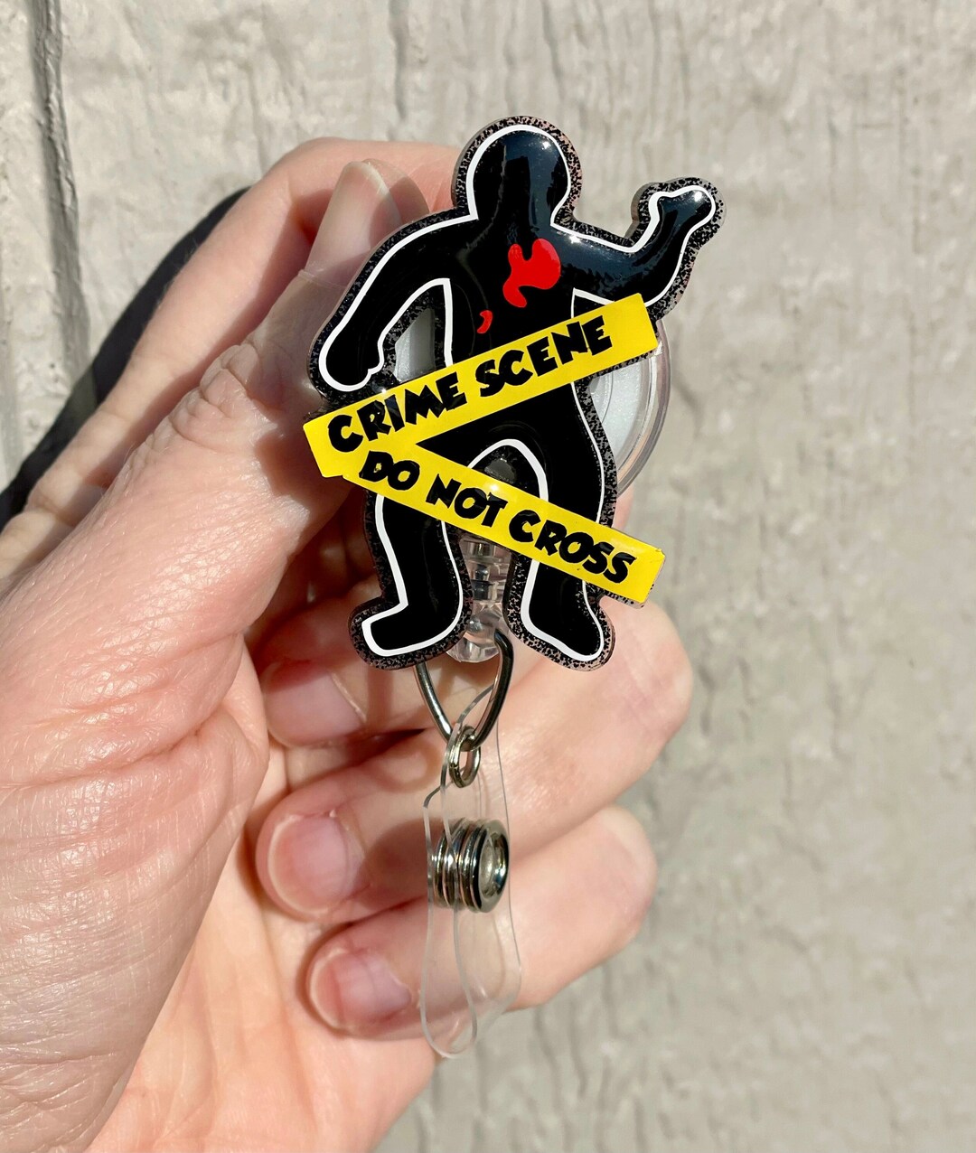 Crime Scene Badge Reel-detective-police-id Holder - Etsy