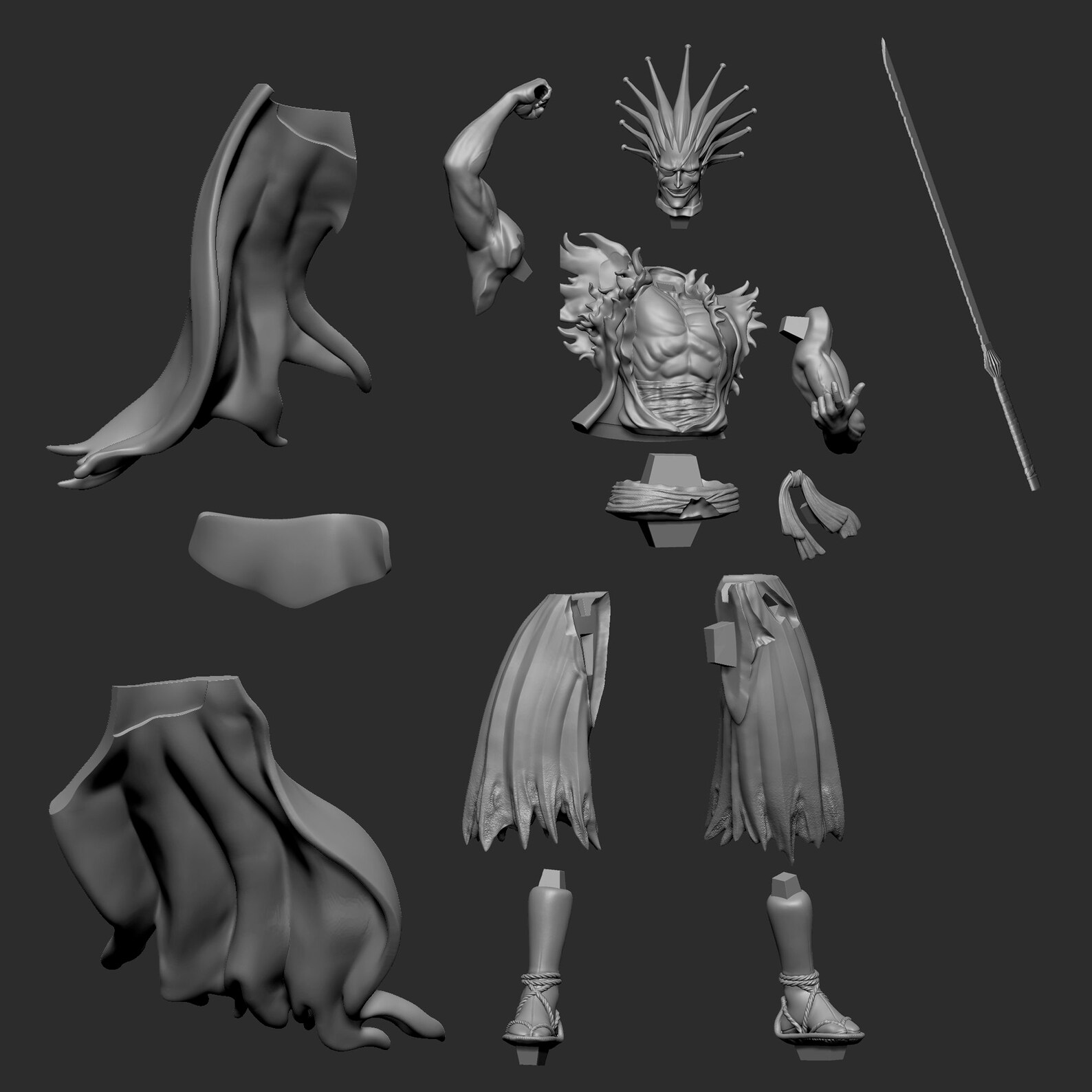 Stl Zaraki Kenpachi Bleach 3d Model Etsy Denmark